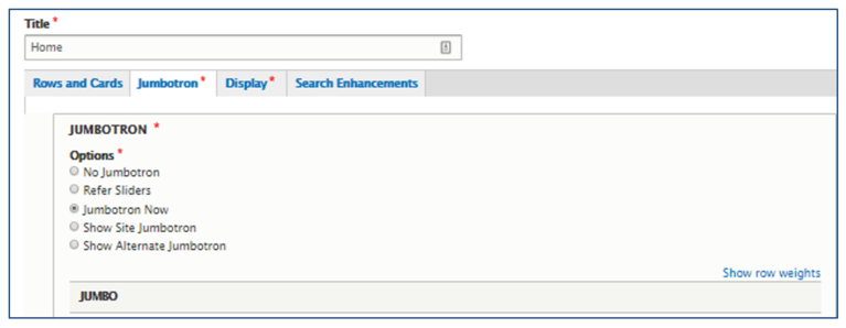 The Jumbotron | Content Management System